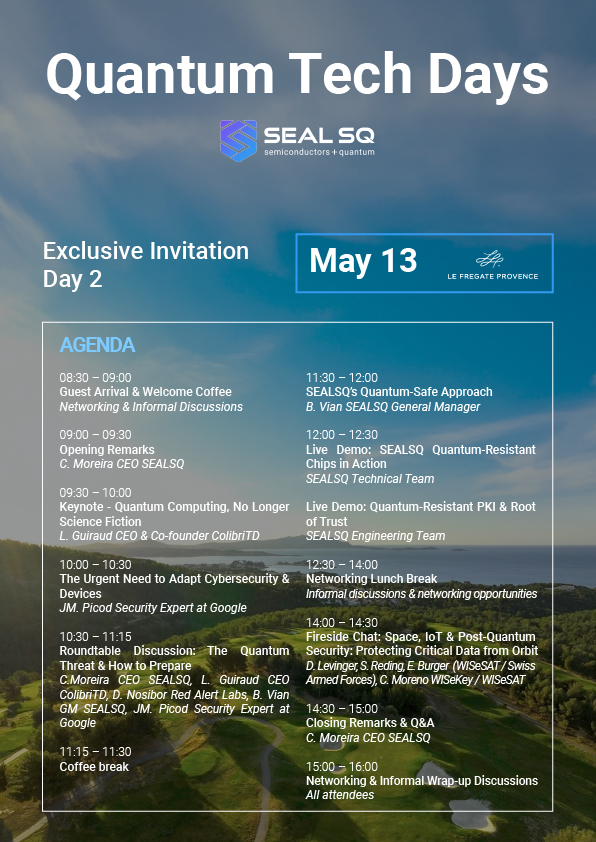 SEALSQ to Host Third Edition of Quantum Tech Days: “Pioneering Quantum Computing and Post ...